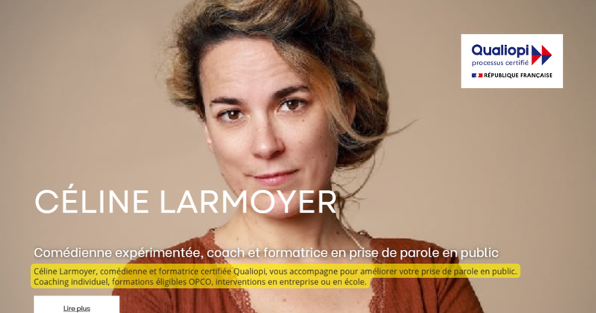 Céline Larmoyer - Formation et coaching à la prise de parole en public